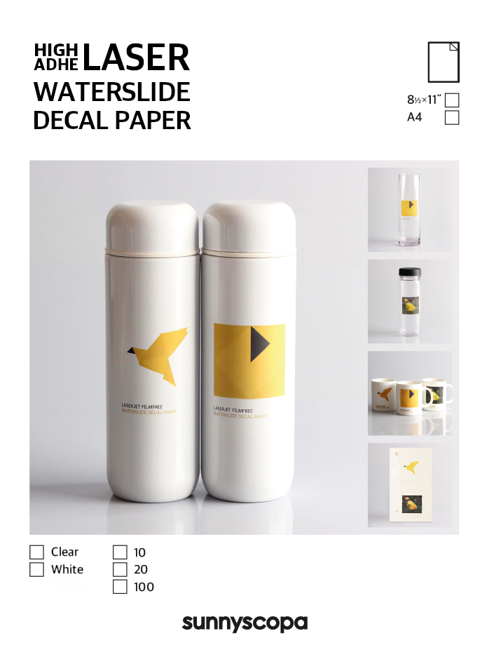 HIGH ADHE Waterslide Decal Paper TYPE P (for Plastics, Coated Steel, W ...